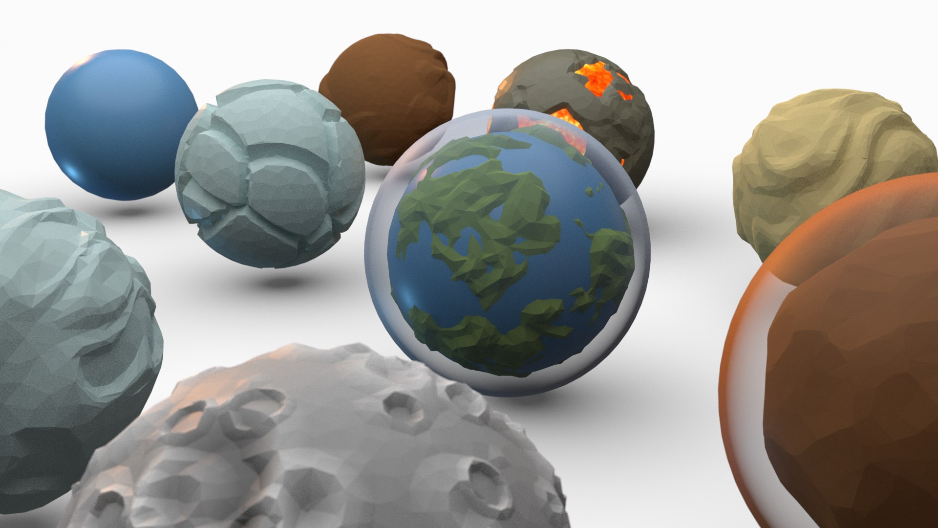 Yummy Cartoon Planets 3D - TurboSquid 2145243