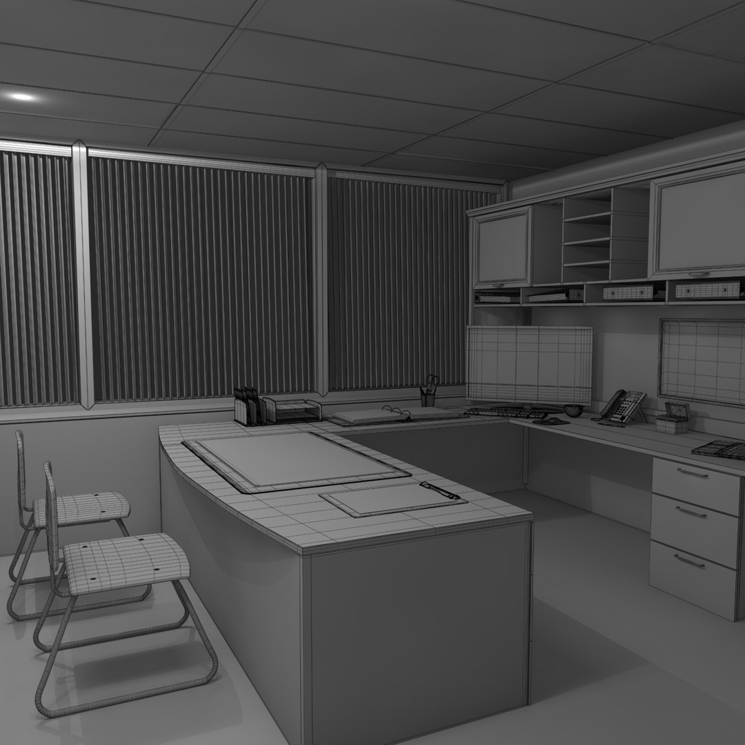 3d Model Corporate Chief Directors Office
