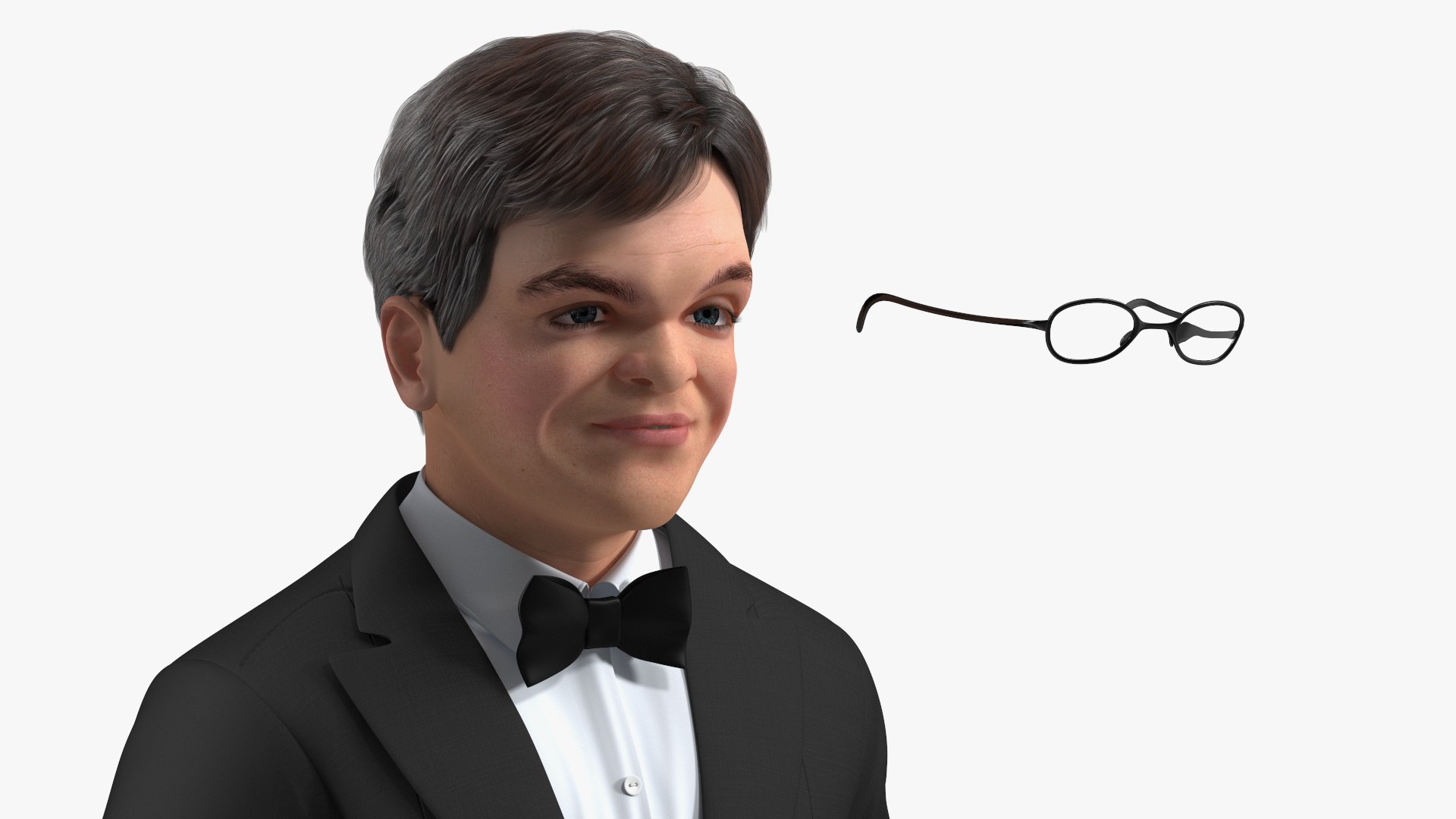 Dwarf Male Character In Business Suit Standing Pose 3D Model ...