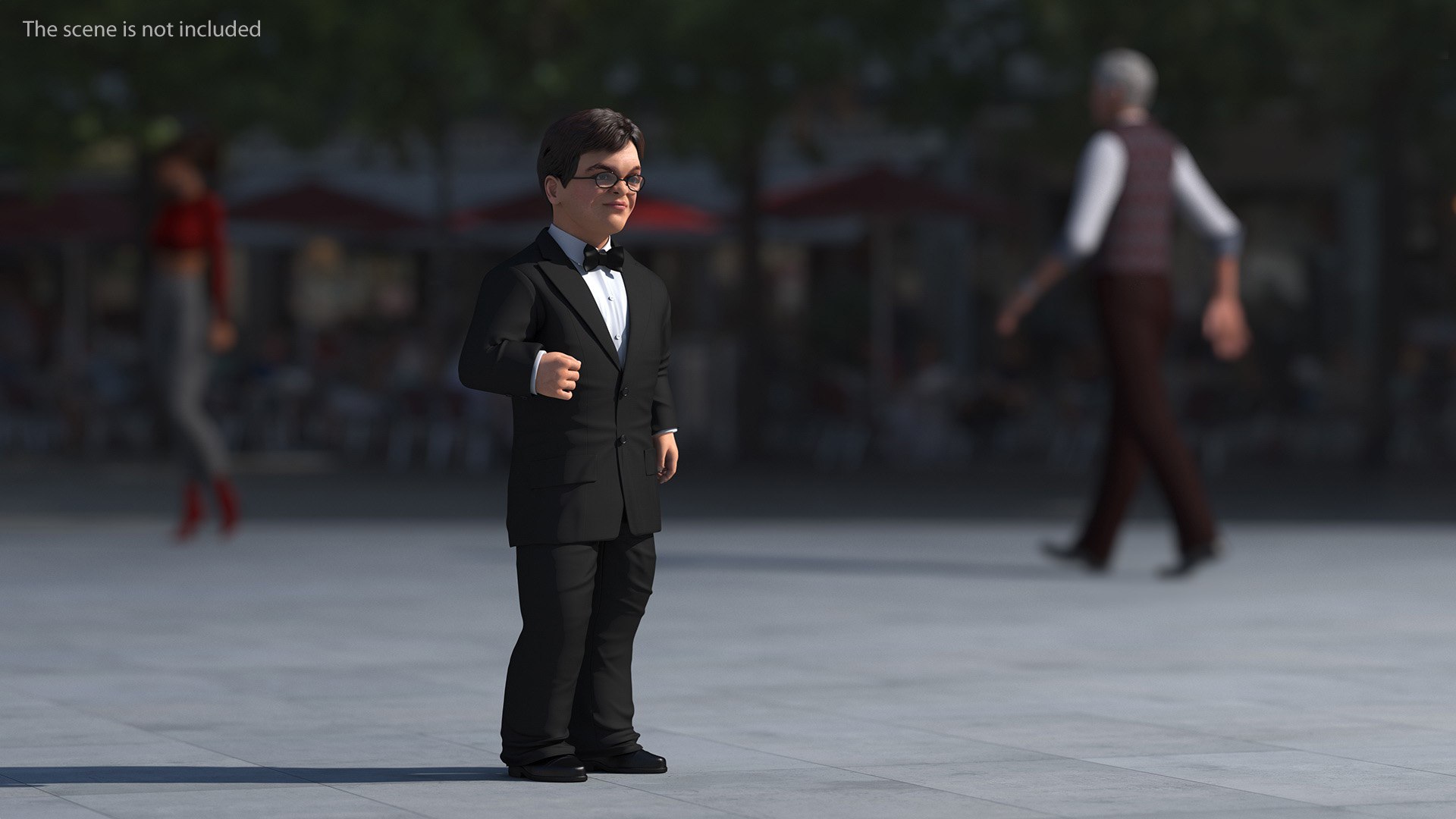 Dwarf Male Character In Business Suit Standing Pose 3D Model ...
