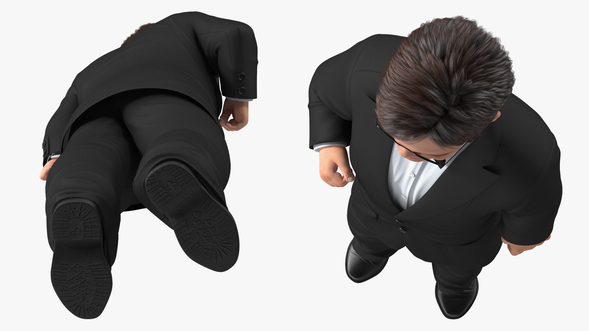 Dwarf Male Character In Business Suit Standing Pose 3D Model ...
