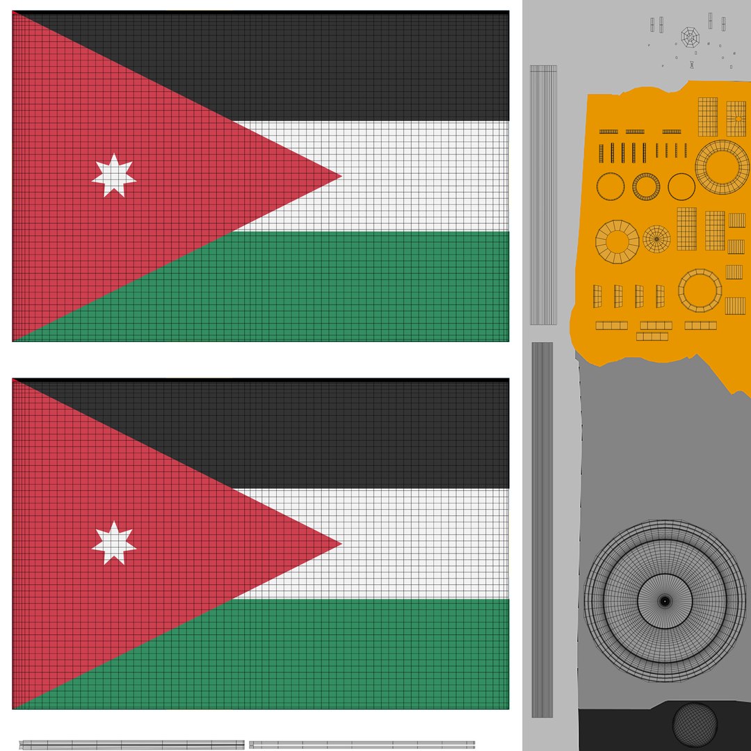 3D Table Flag Jordan Hashemite Kingdom - TurboSquid 2264706