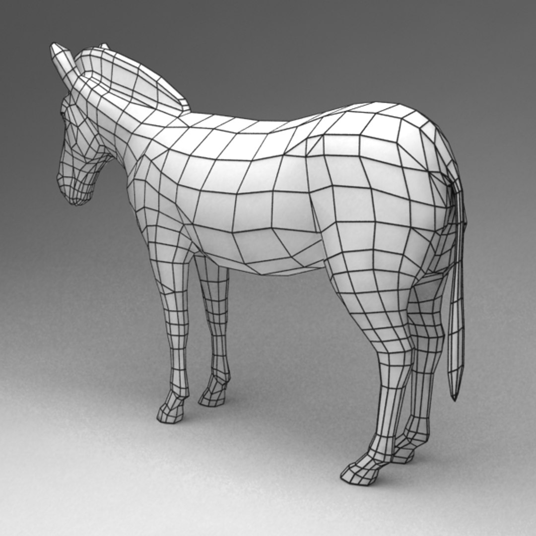 3d Model Rigged Zebra