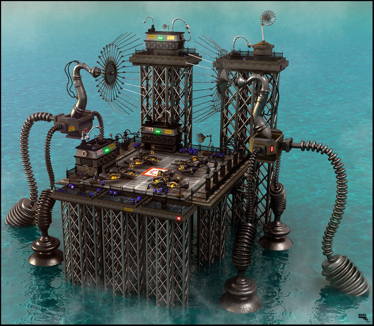 Sci-fi Base 3d Fbx