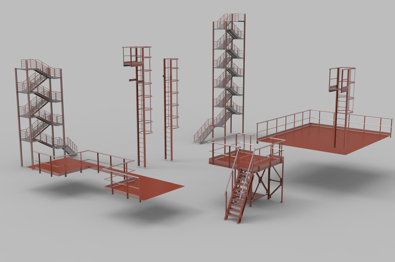 3D Model Ladders Platforms - TurboSquid 1570493