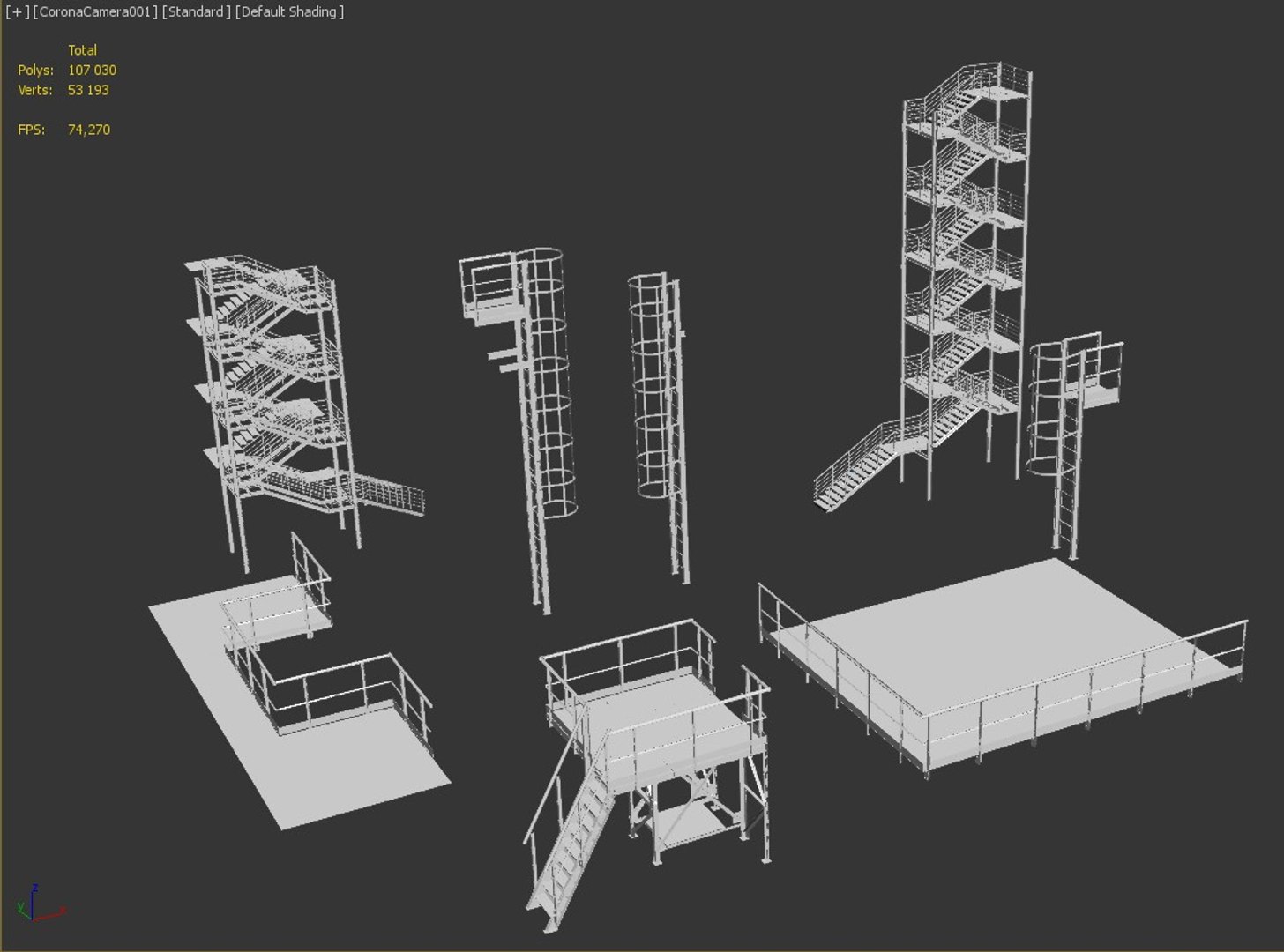 3D Model Ladders Platforms - TurboSquid 1570493