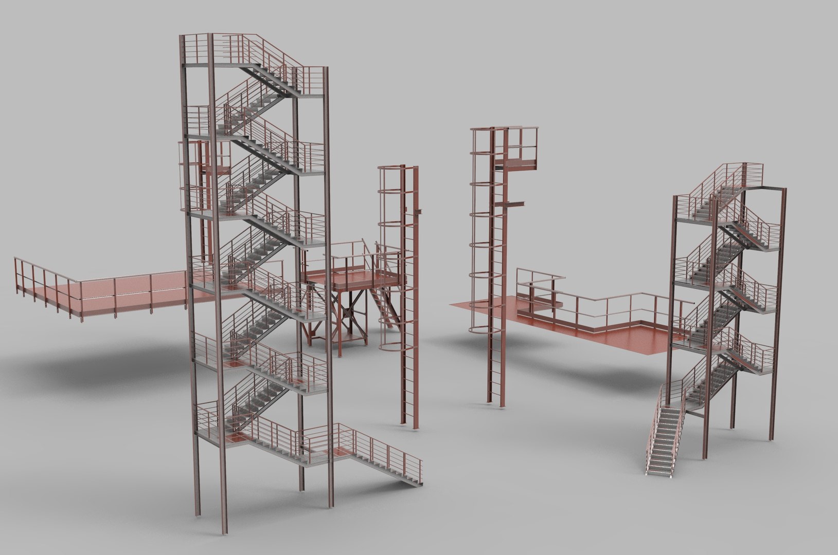 3D Model Ladders Platforms - TurboSquid 1570493