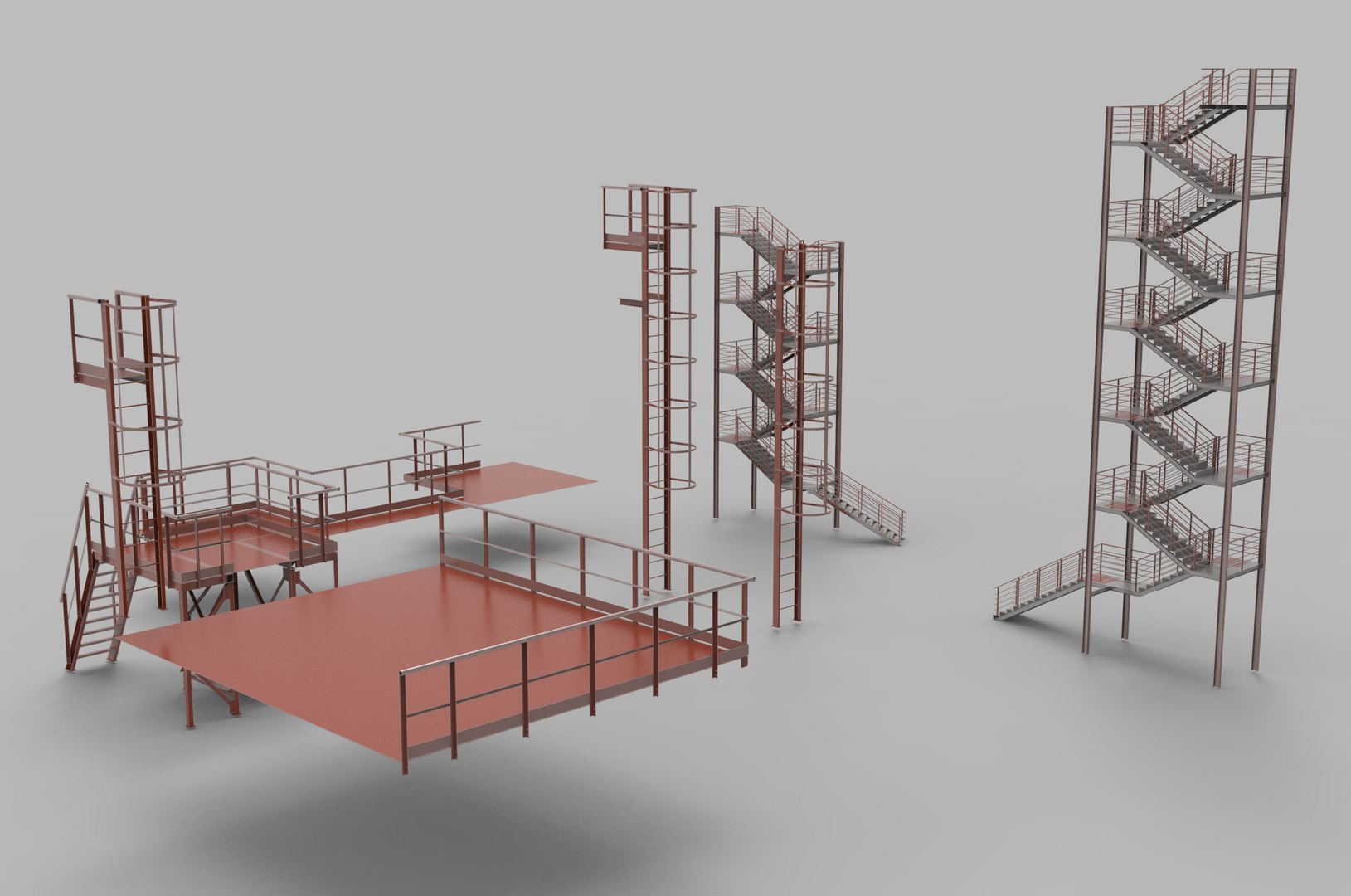 3D Model Ladders Platforms - TurboSquid 1570493