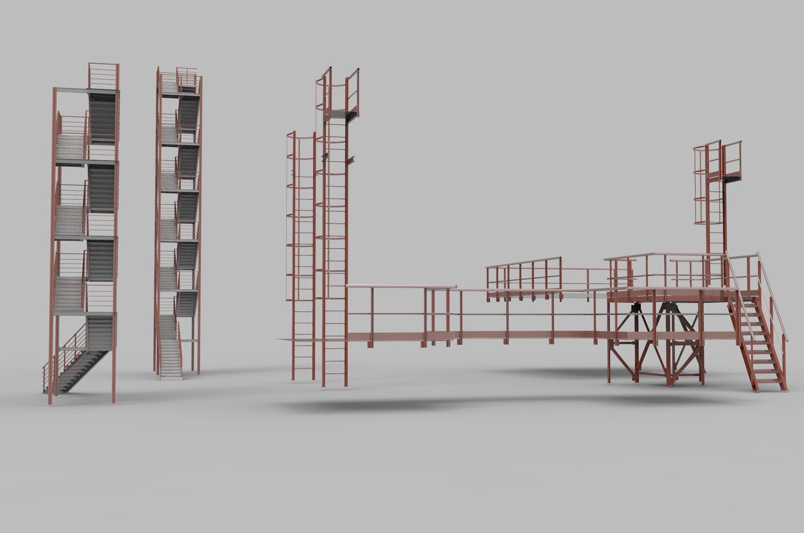 3D Model Ladders Platforms - TurboSquid 1570493