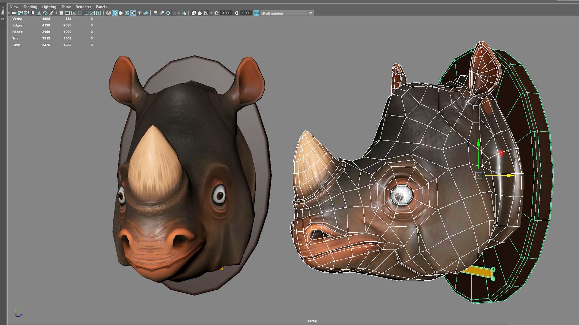 Rhino Head Hunters Trophy 3D Model - TurboSquid 2054360