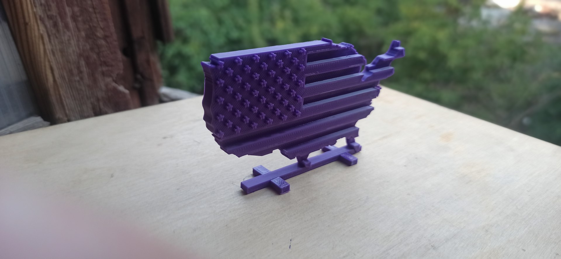 Ready for 3D print map of USA styled as USA flag 3D print model 3D ...