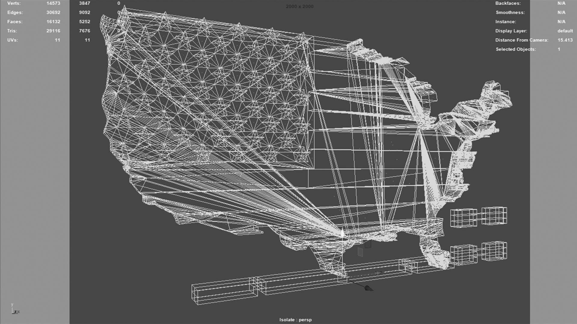 Ready for 3D print map of USA styled as USA flag 3D print model 3D ...