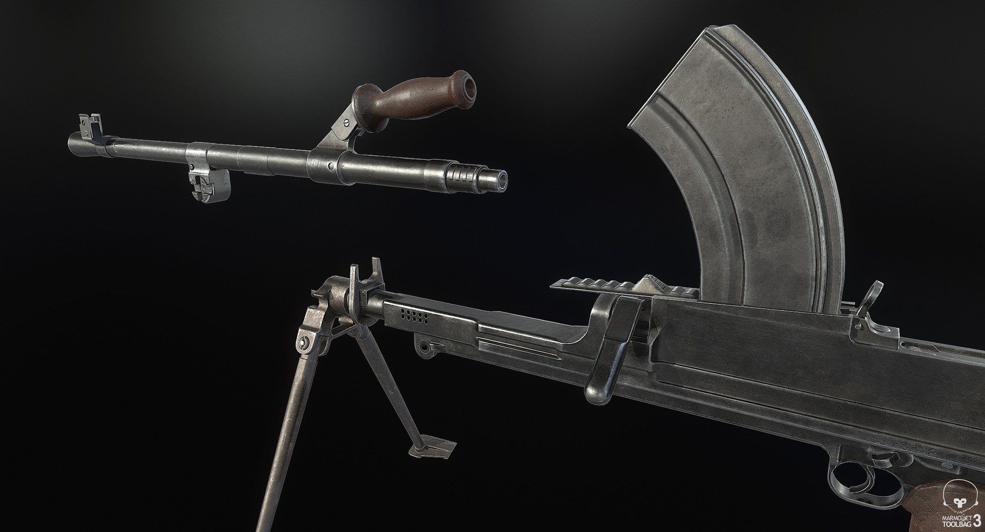 Bren mk ii lmg 3D model - TurboSquid 1212404