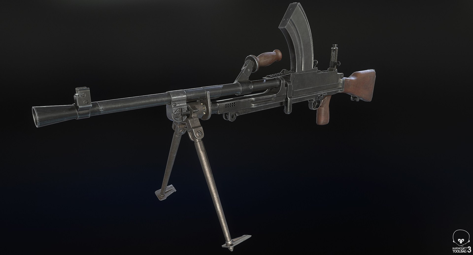 Bren mk ii lmg 3D model - TurboSquid 1212404
