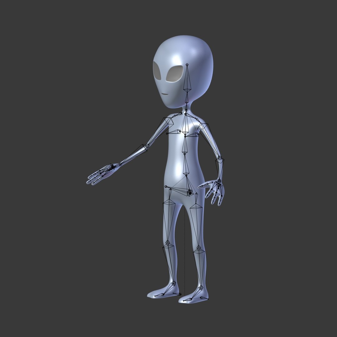 Alien Cartoon 3D - TurboSquid 1589919