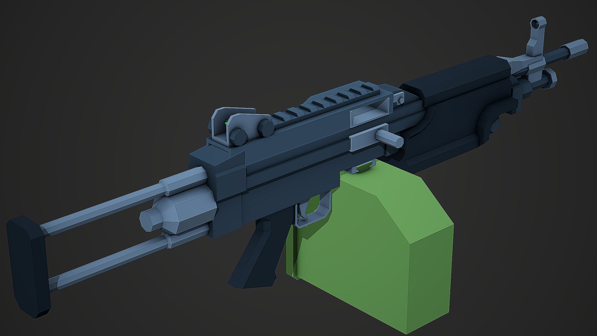 Stylized M249 Machine Gun Low Poly Mobile Ready 3D Model - TurboSquid ...
