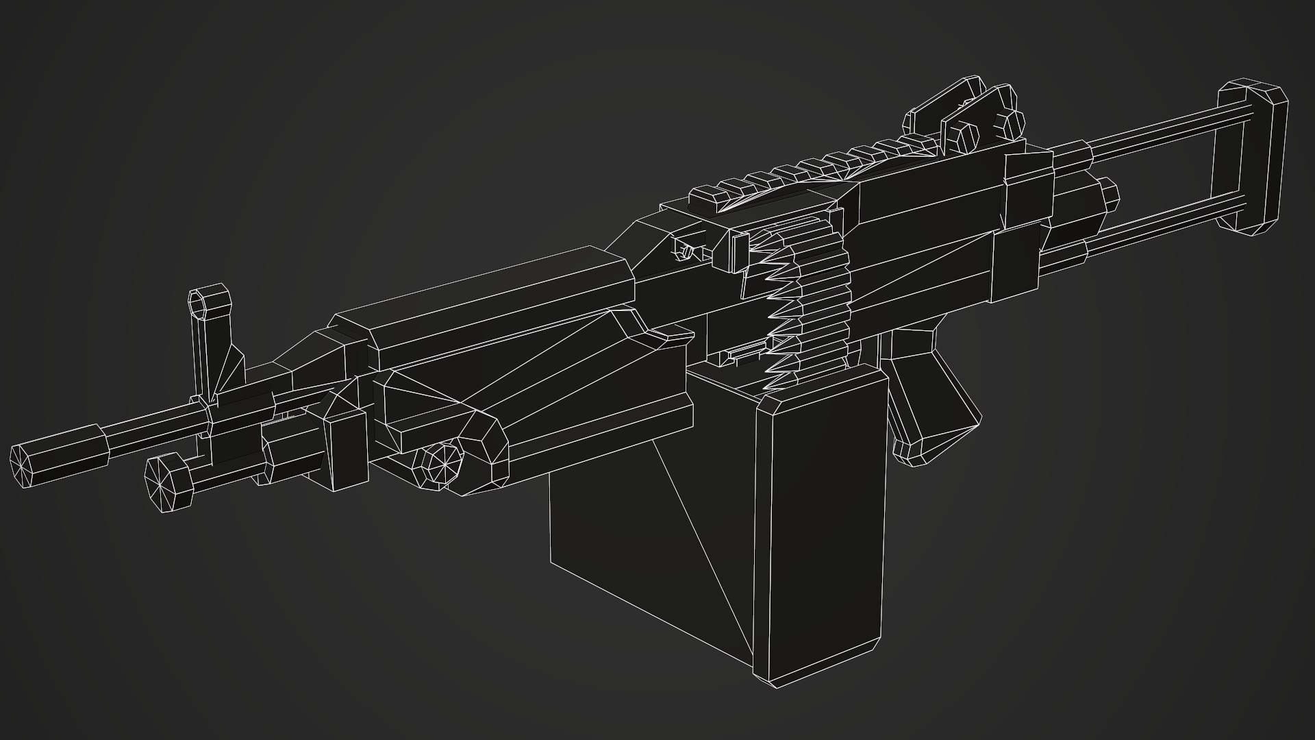 Stylized M249 Machine Gun Low Poly Mobile Ready 3D Model - TurboSquid ...
