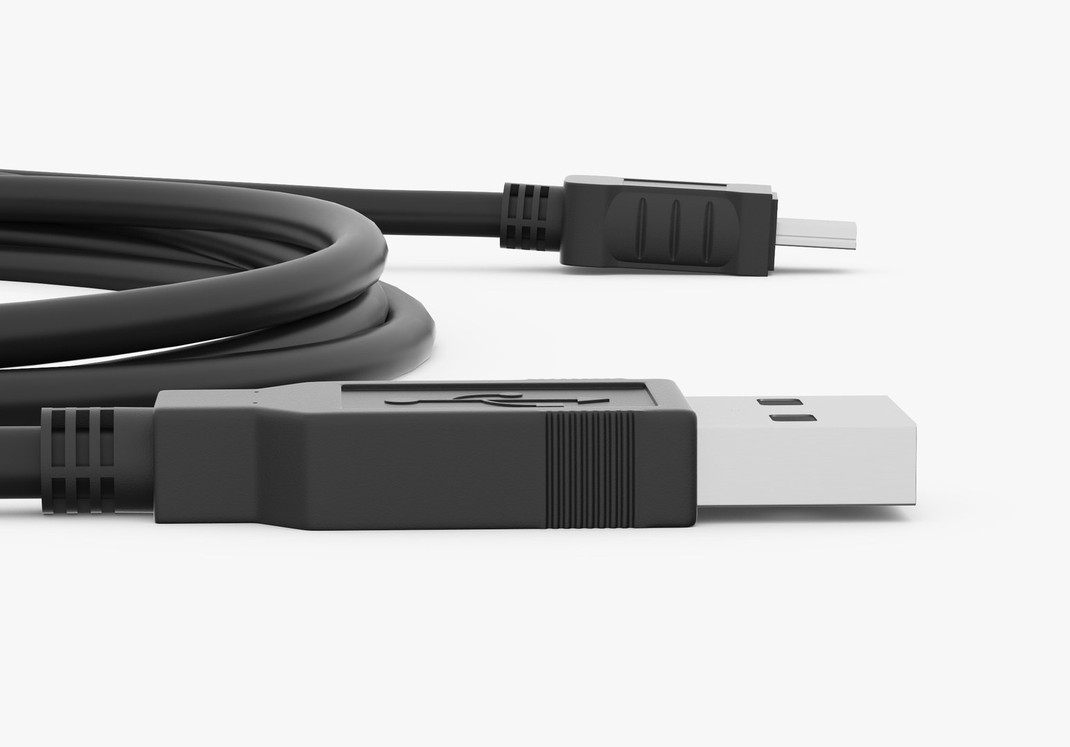 3d model of usb cable