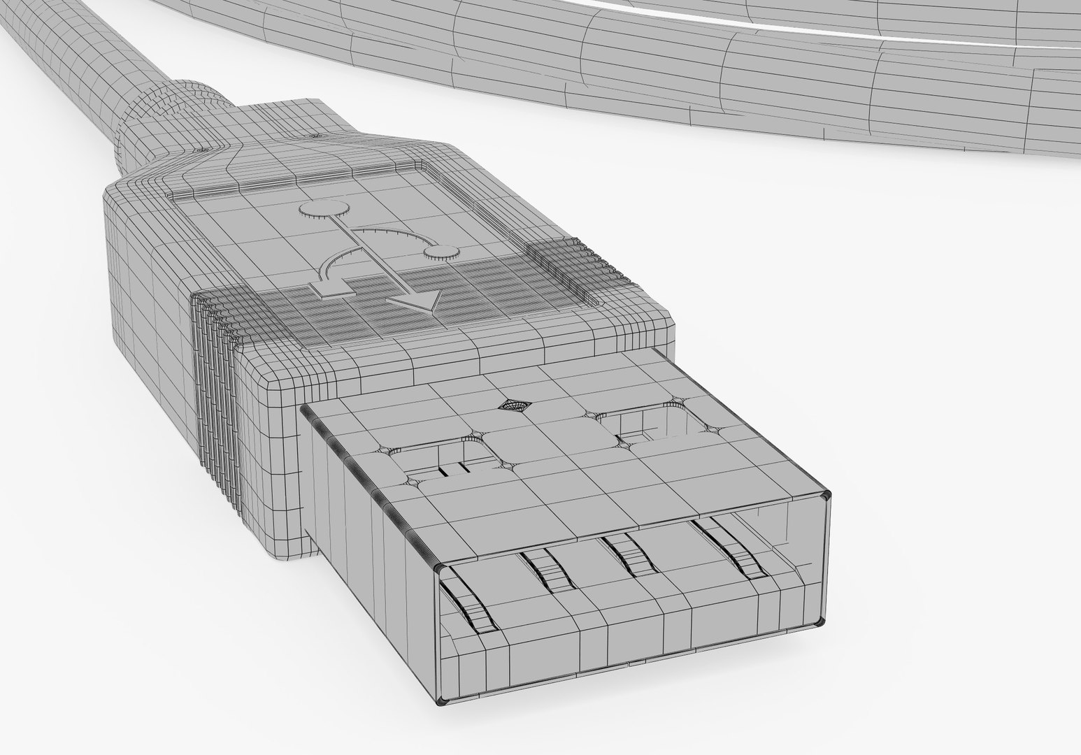 3d model of usb cable