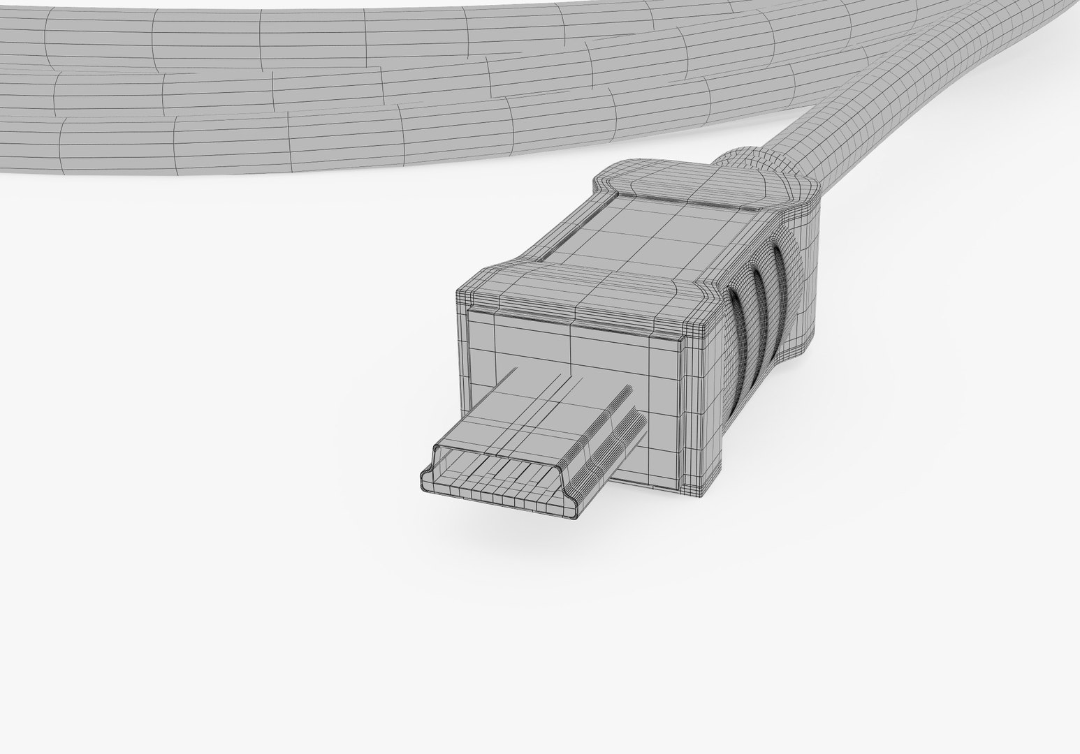 3d model of usb cable