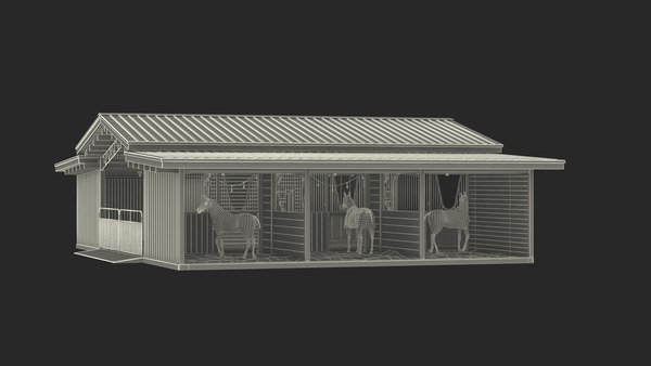 modelo 3d Establo con piel de caballo - TurboSquid 2197044