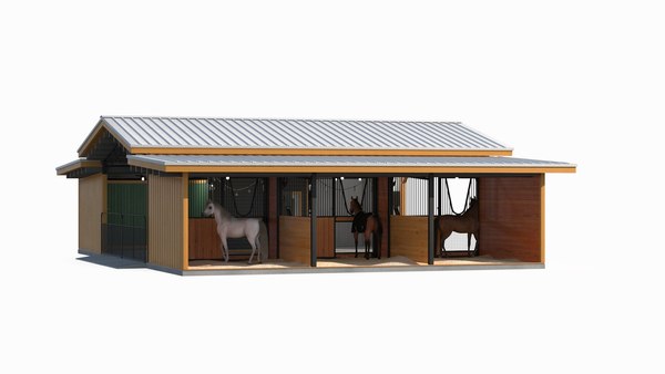 modelo 3d Establo con piel de caballo - TurboSquid 2197044