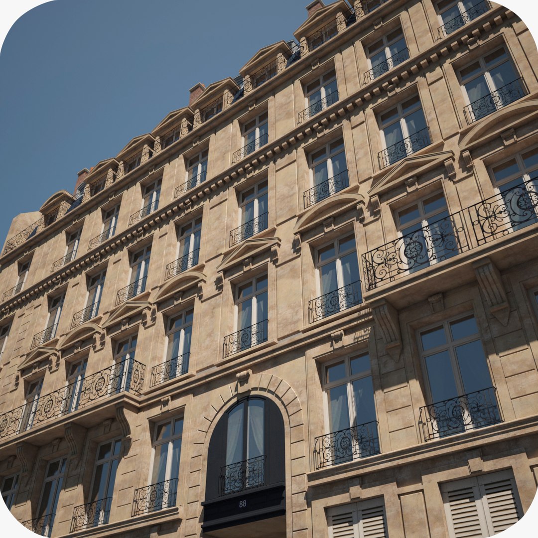 3d model building paris