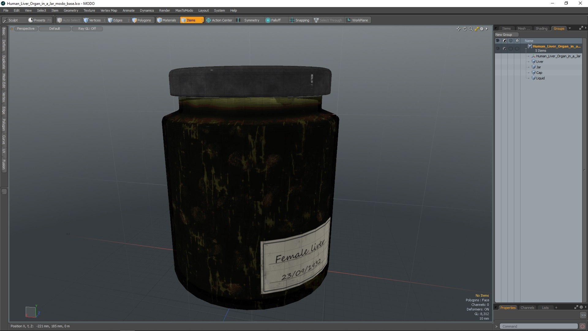 3D Model Human Liver Organ In A Jar - TurboSquid 2259002