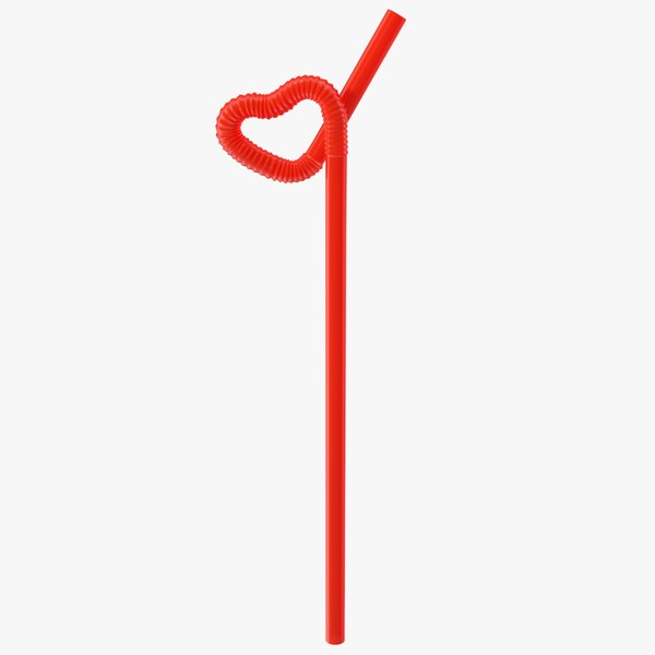 3D Drinking Straw Heart Shaped - TurboSquid 1799379
