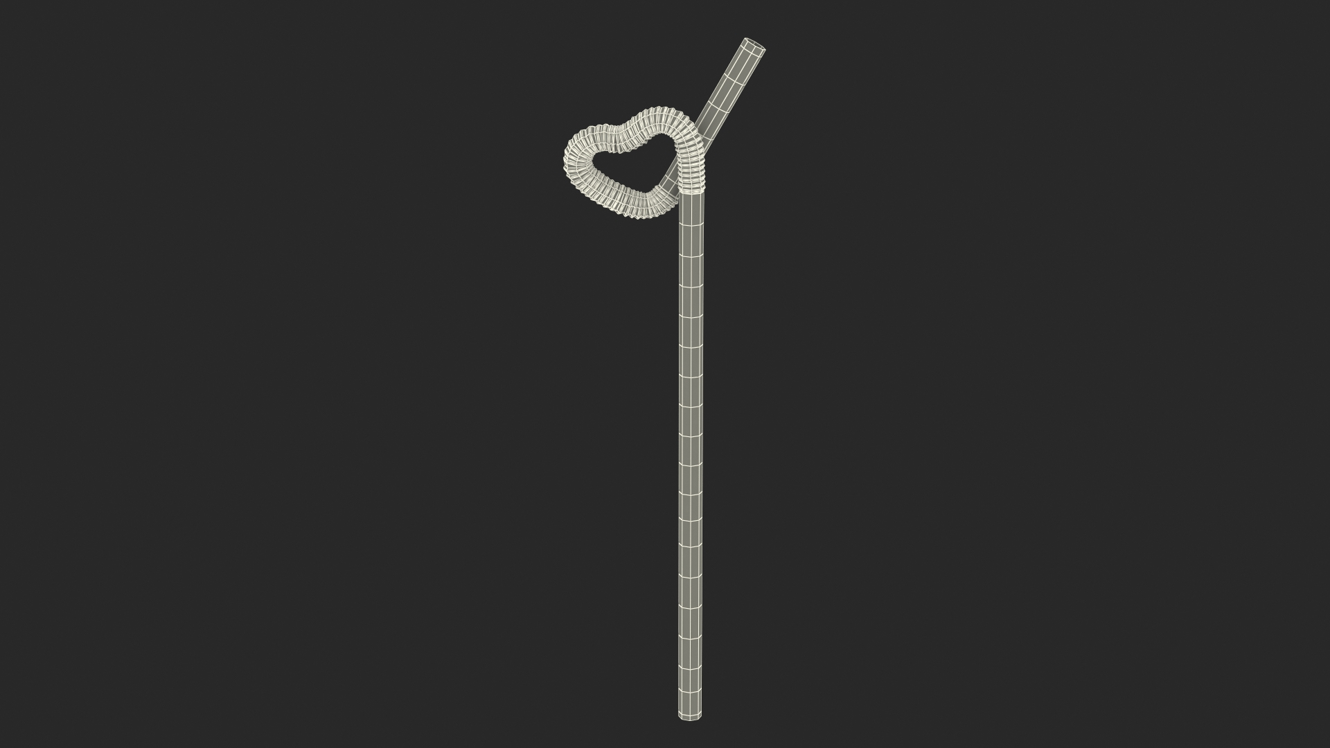3D Drinking Straw Heart Shaped - TurboSquid 1799379