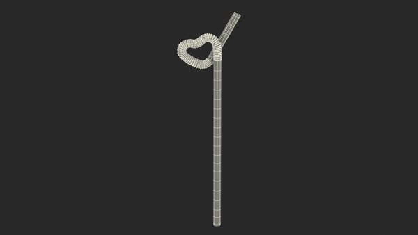 3D Drinking Straw Heart Shaped - TurboSquid 1799379