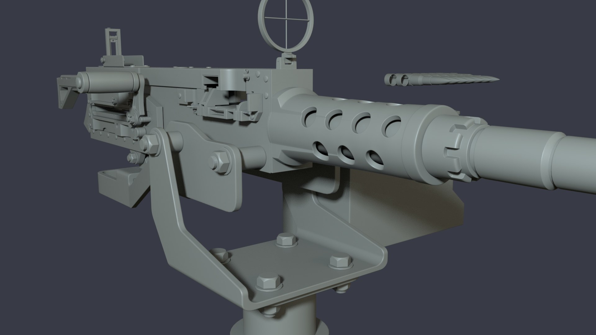 M2 Browning 3d Model