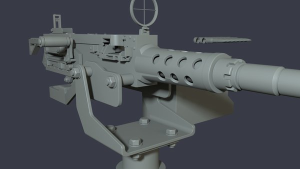 m2 browning 3d model