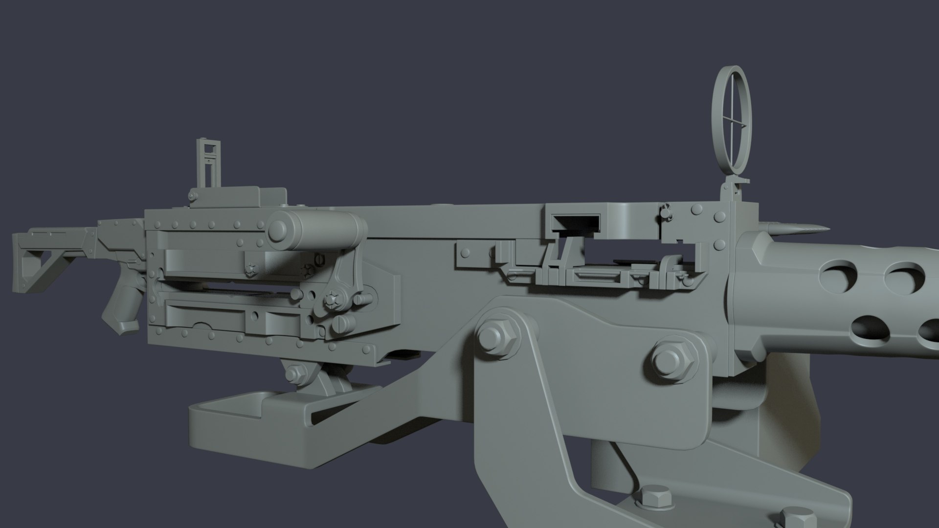 M2 Browning 3d Model
