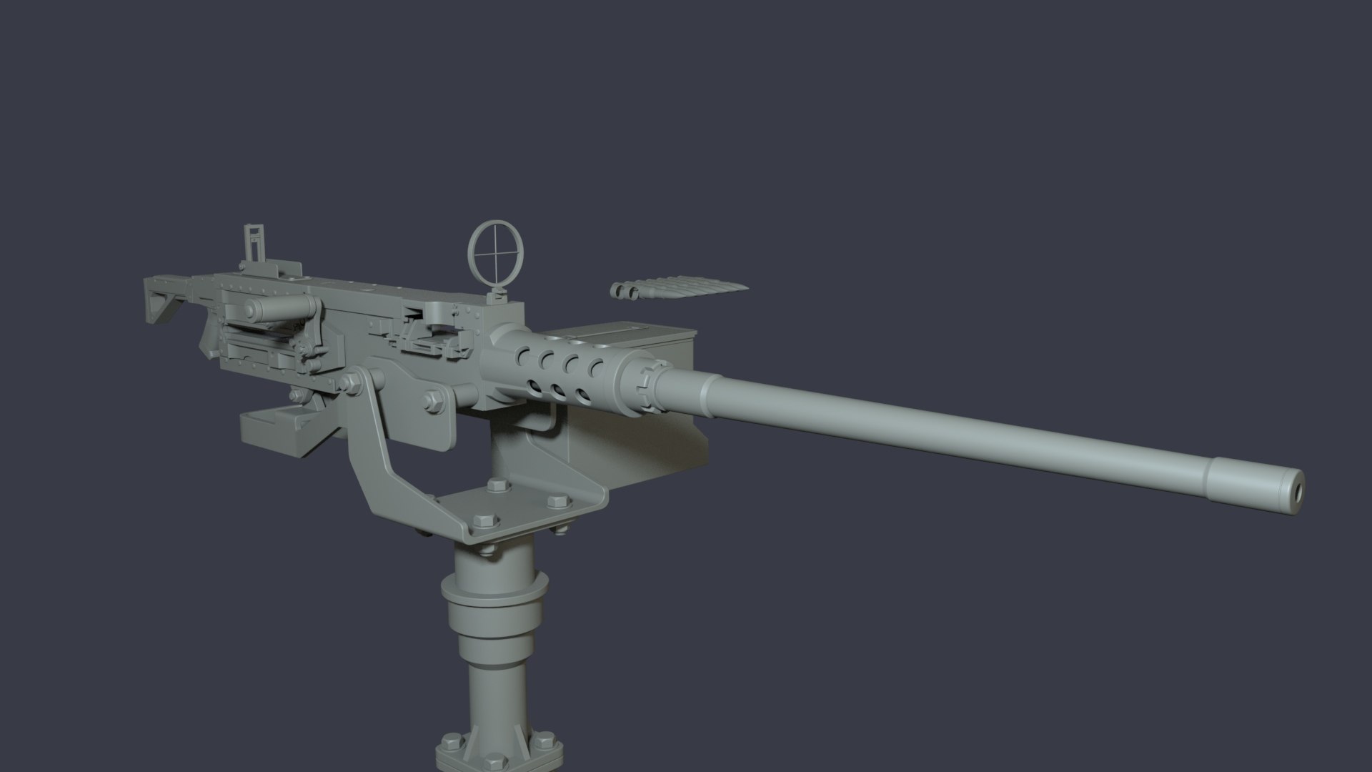 m2 browning 3d model
