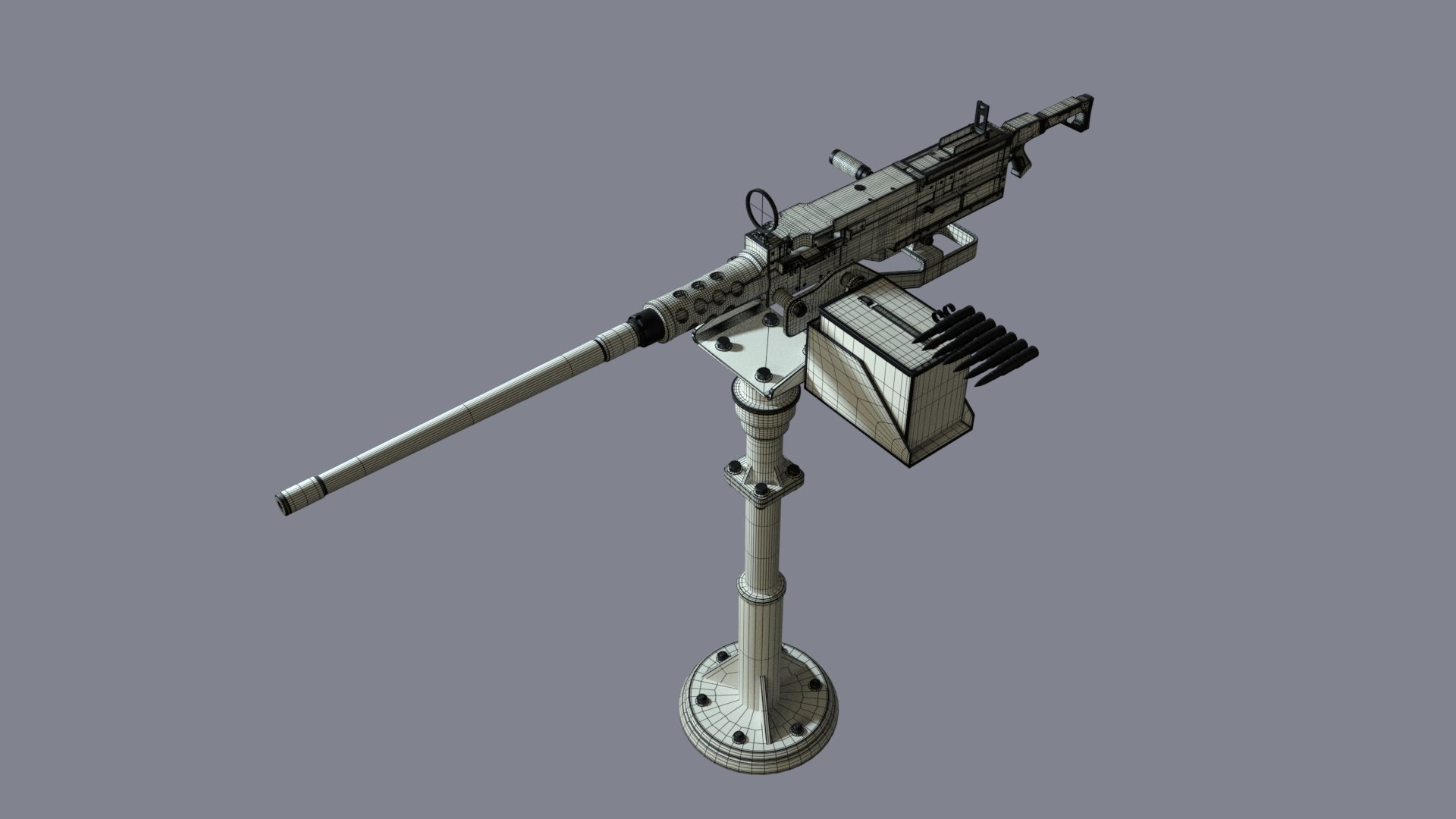 M2 Browning 3d Model