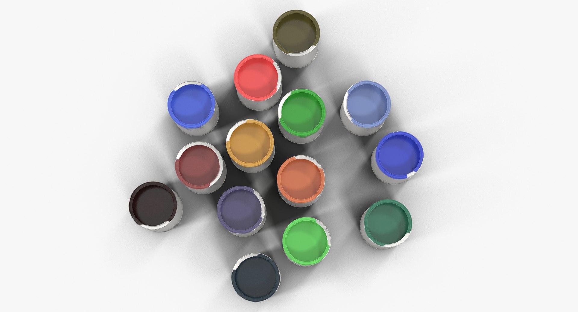 3d Paint Cans Model