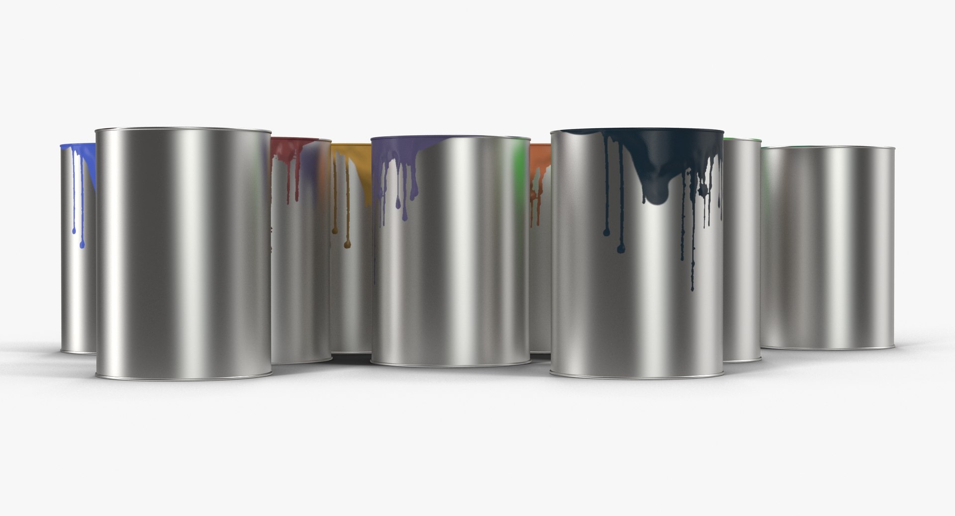 3d Paint Cans Model