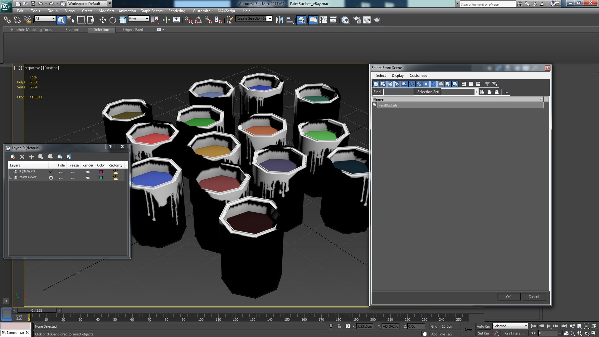 3d Paint Cans Model