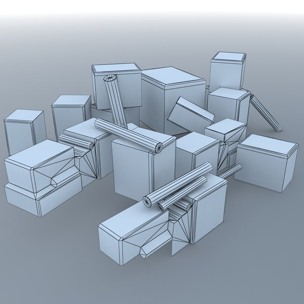 warehouse clutter 3d max