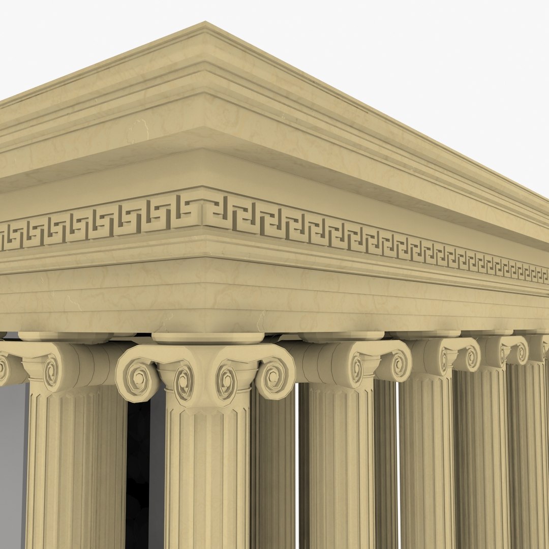 3d Temple Greek Column