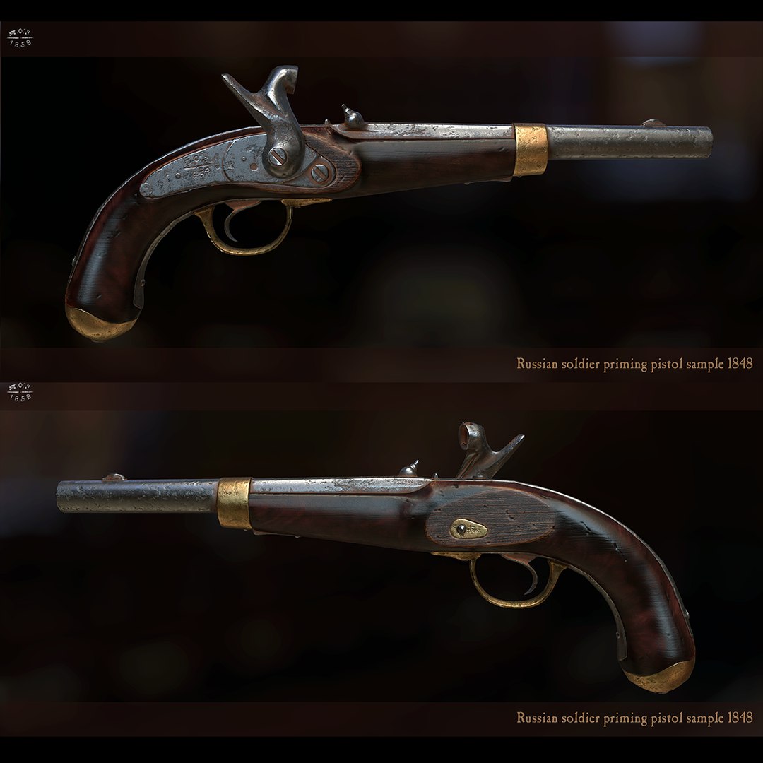 3D gun old - TurboSquid 1183877