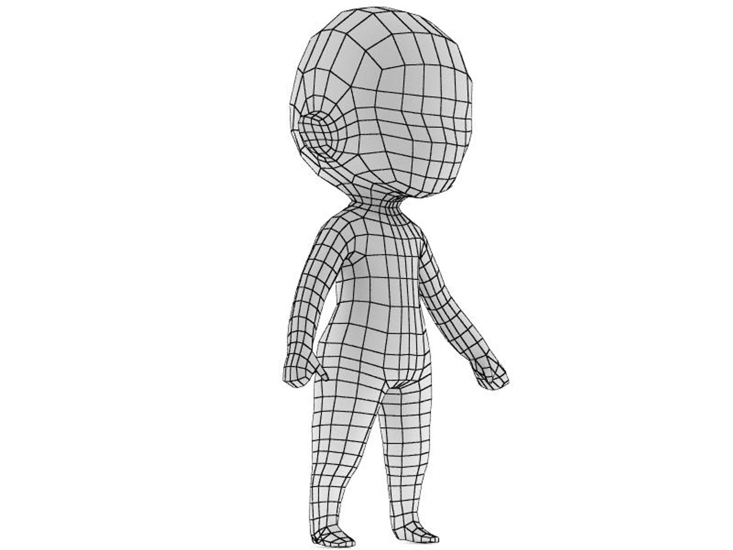 Chibi Base Mesh 3d 3ds