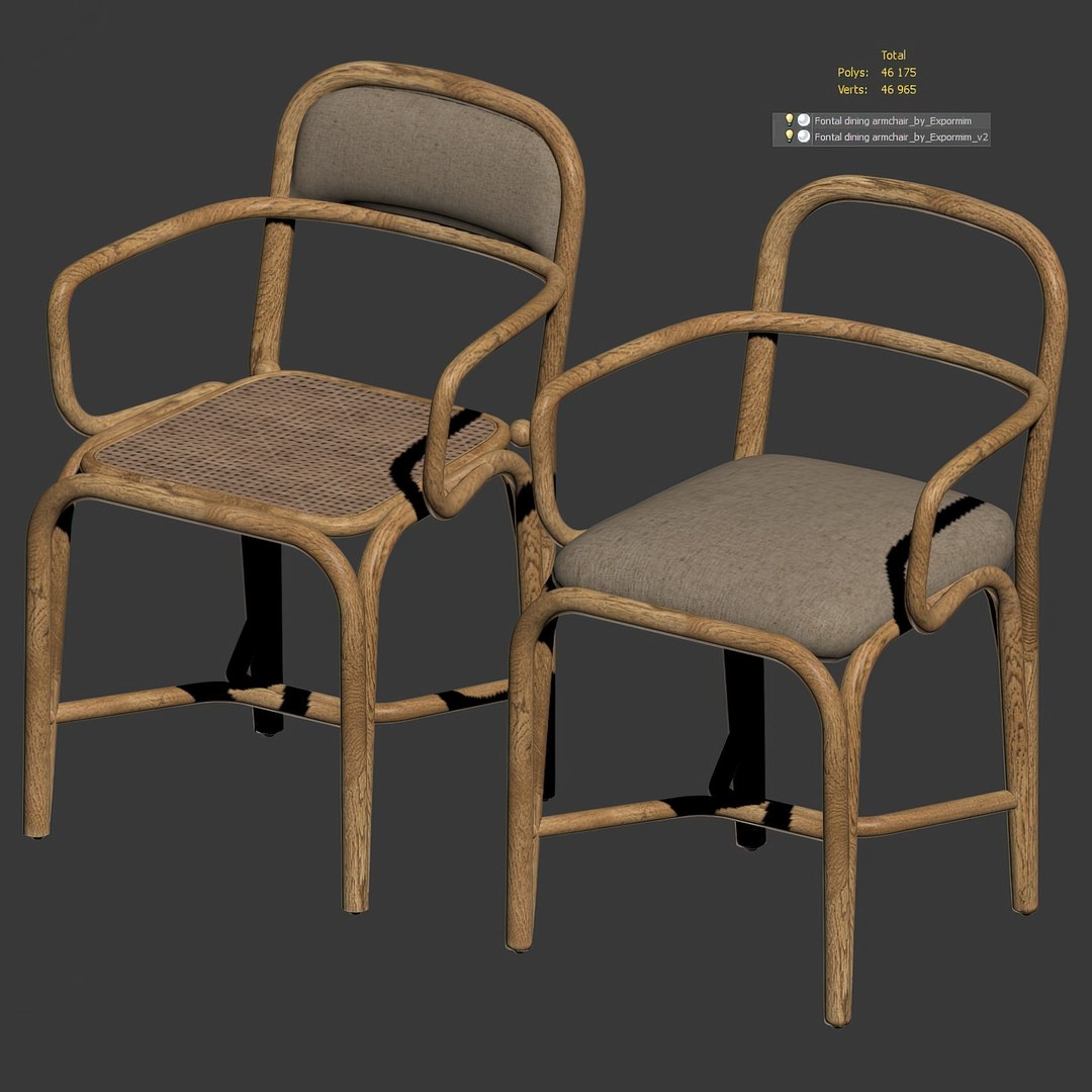 3D Fontal Chairs By Expormim Model - TurboSquid 1732925