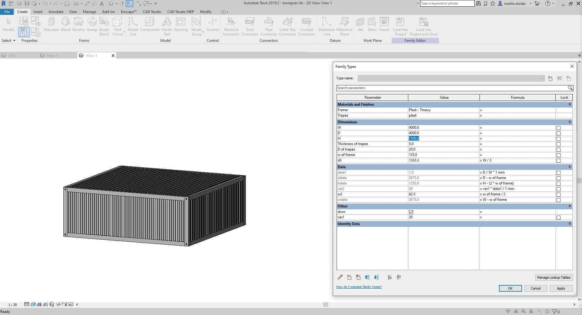3D Model Container - Parametric Revit - TurboSquid 1588346