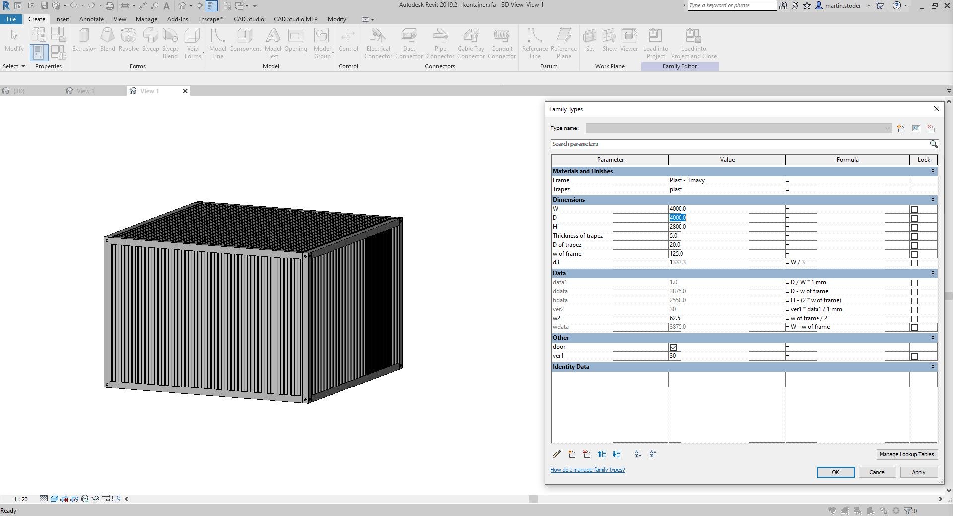 3D Model Container - Parametric Revit - TurboSquid 1588346
