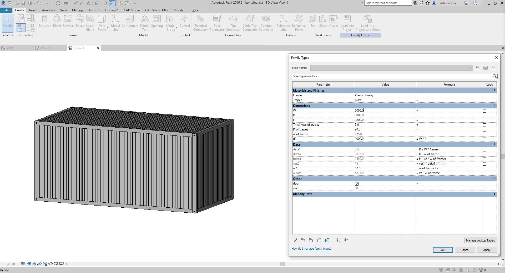 3D Model Container - Parametric Revit - TurboSquid 1588346
