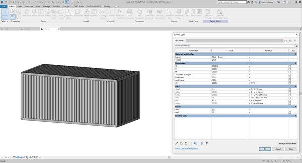 modelo 3d Contenedor Familia Revit paramétrica completa - TurboSquid ...