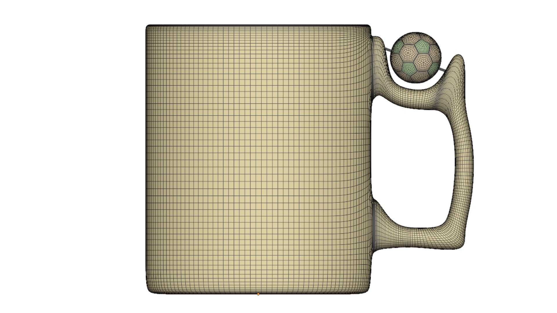3D Football Coffee Mug with 3D Mockup - TurboSquid 2090405