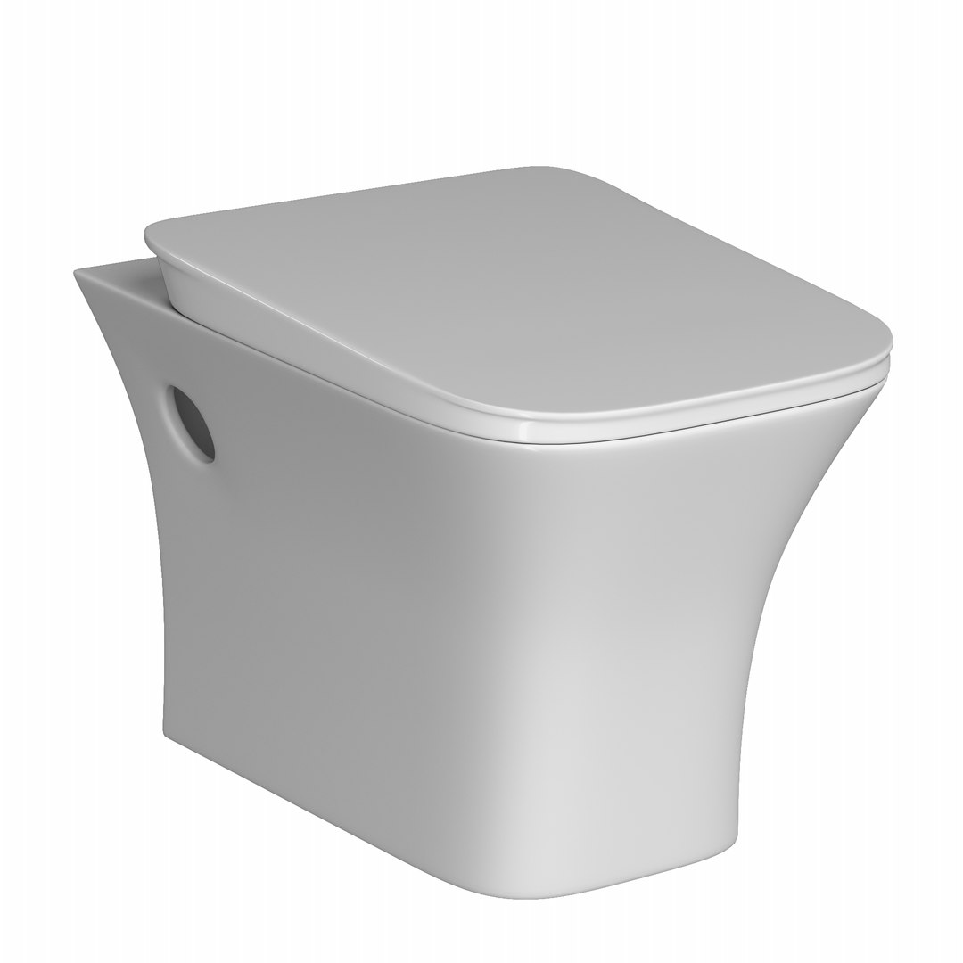 3D Wall Hung Water Closet Model - TurboSquid 1694522